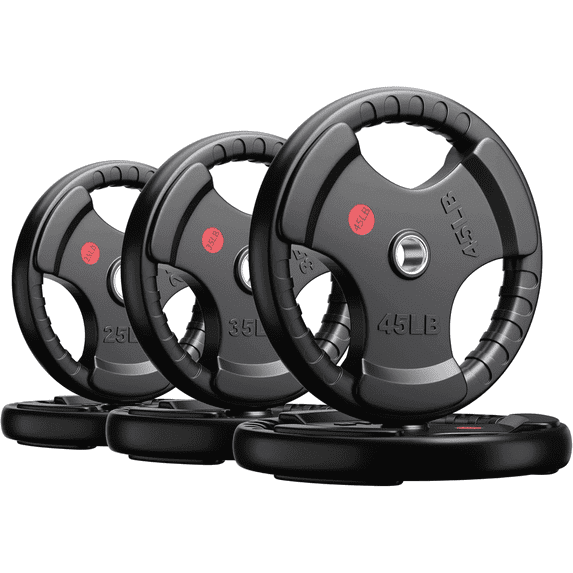 GIKPAL 210lbs Weight Plates 2 Inch Rubber Coated Olympic Weight Plate ...