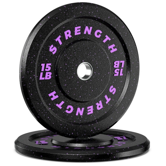 GIKPAL 30lb 2-inch Olympic Weight Plates, Durable Recycled Rubber - Lo ...